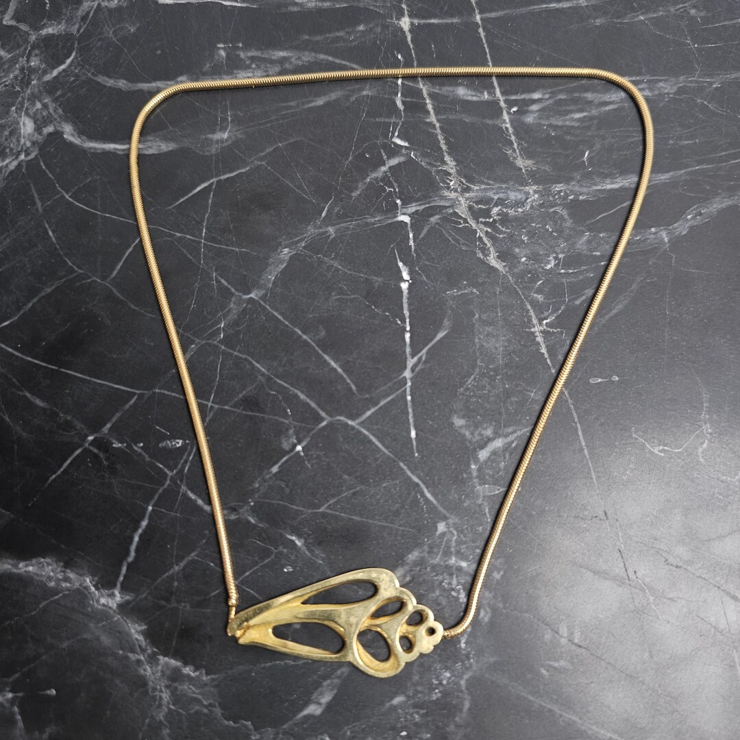 Tiffany & Co. Seashell Pendant Chain Necklace Choker 15.5" Hook Clasp ...