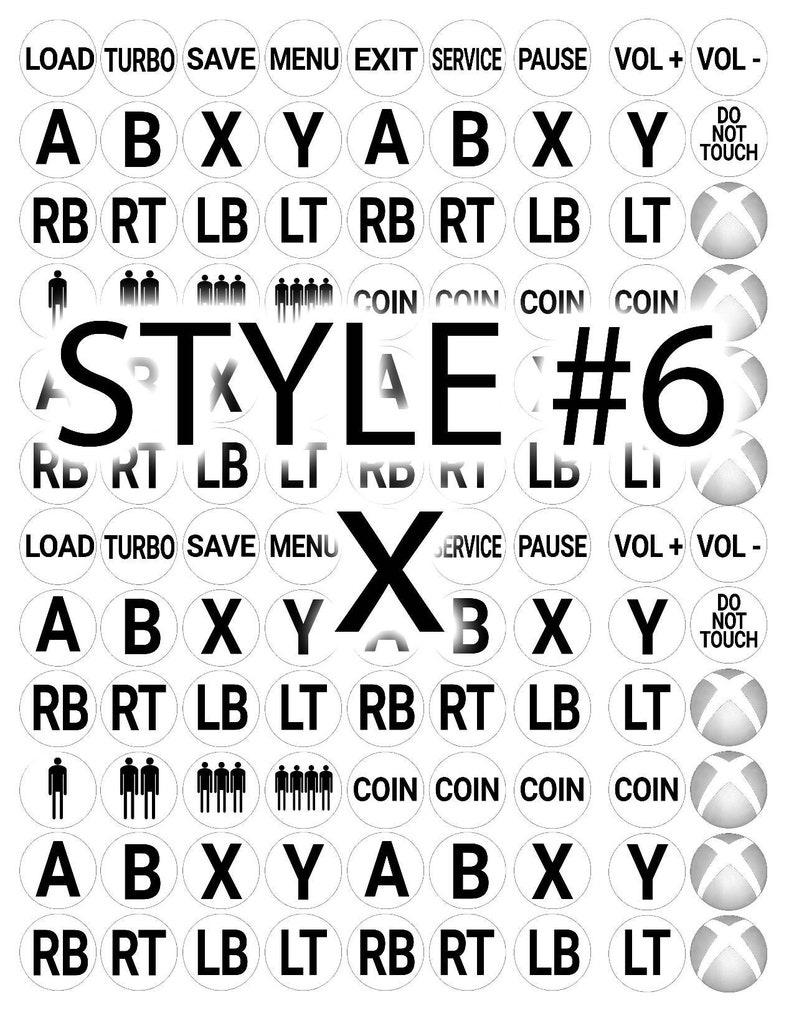 Custom Arcade Button Labels for Arcade. - Etsy