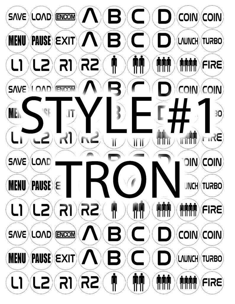 Custom Arcade Button Labels for Arcade. - Etsy