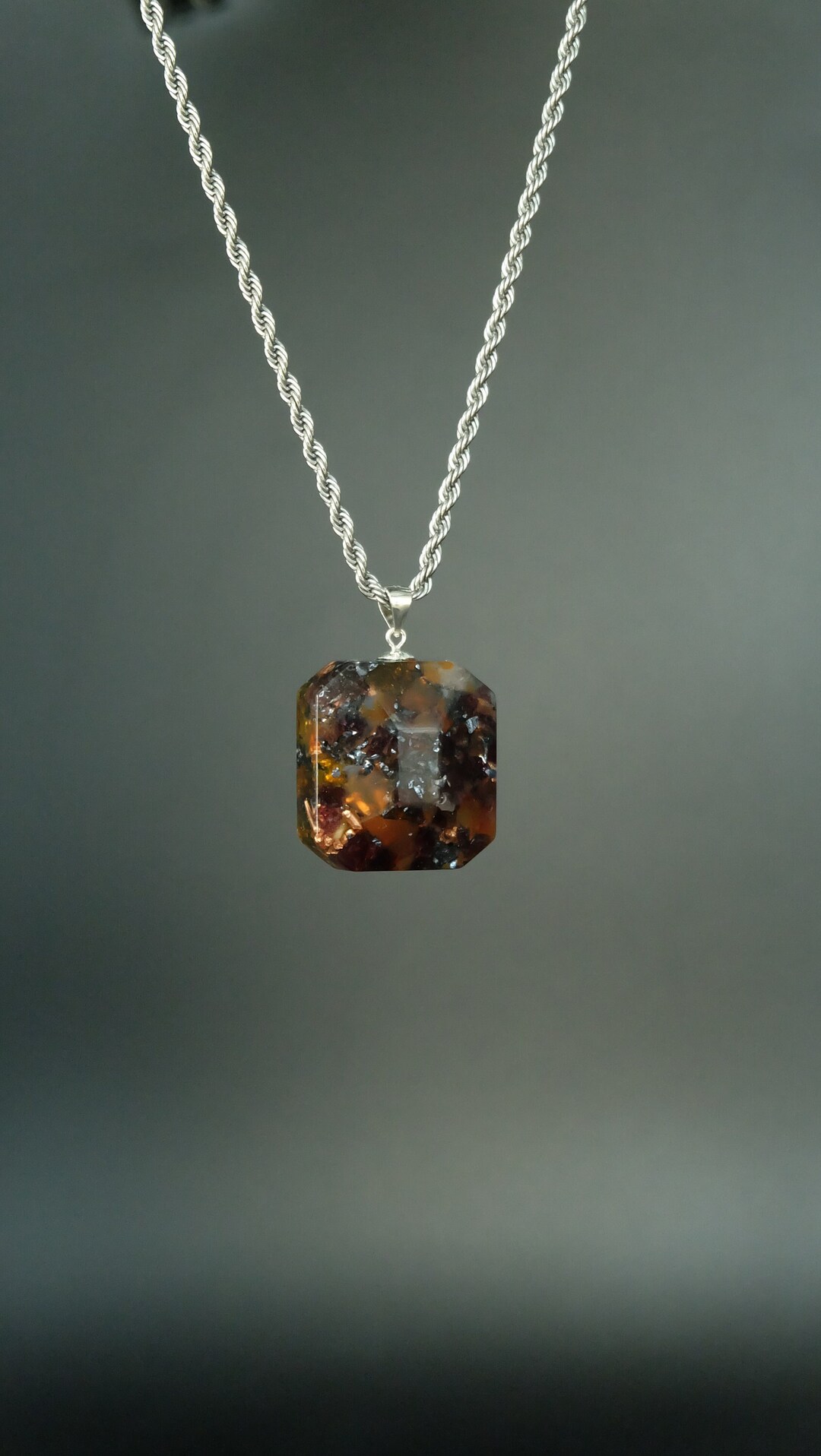 Fire Spirit Orgonite Amulet Made of Garnet, Carnelian, Amber and Copper ...