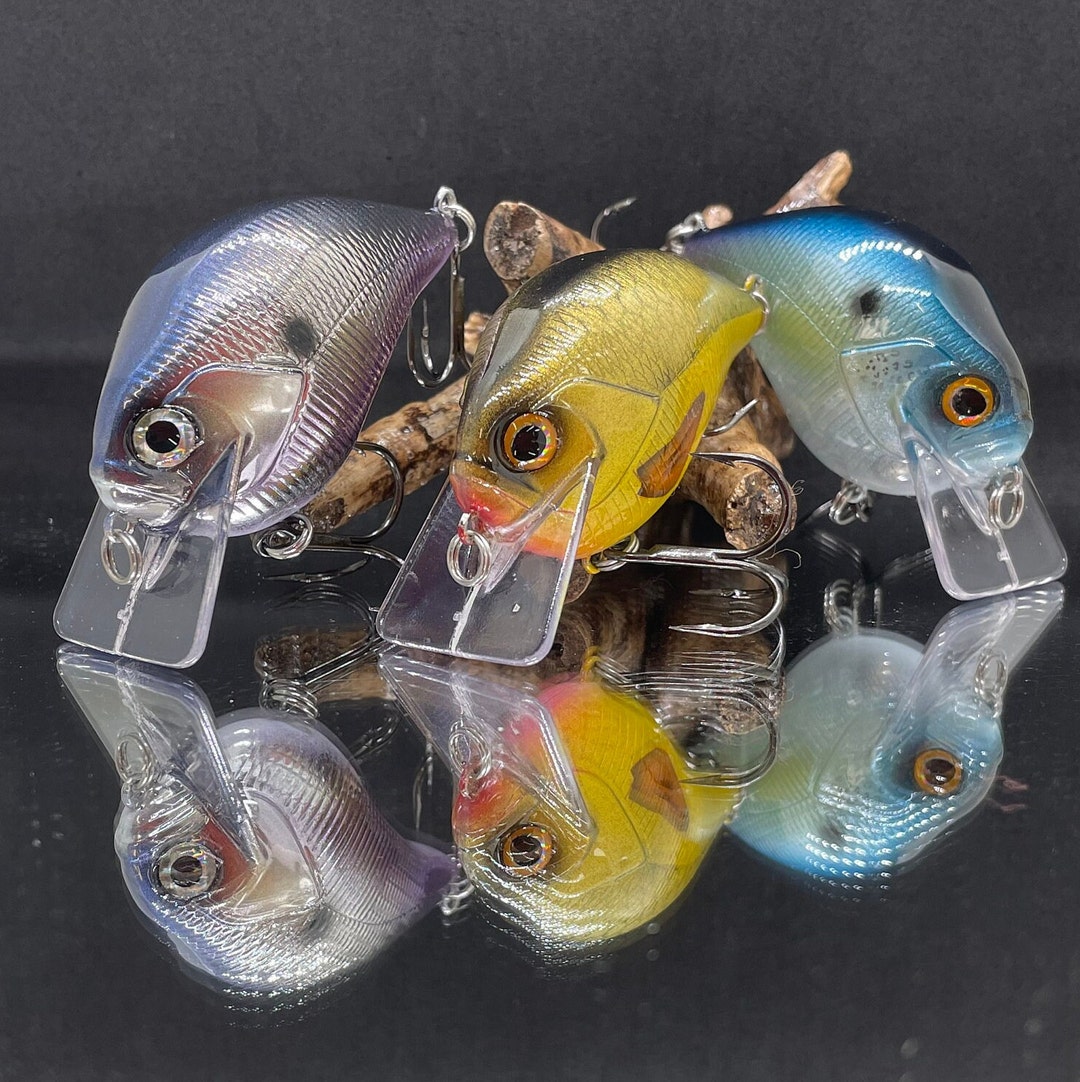 Custom Painted Square Bill Triple Pack Essential Colors Set Megabass 1. ...