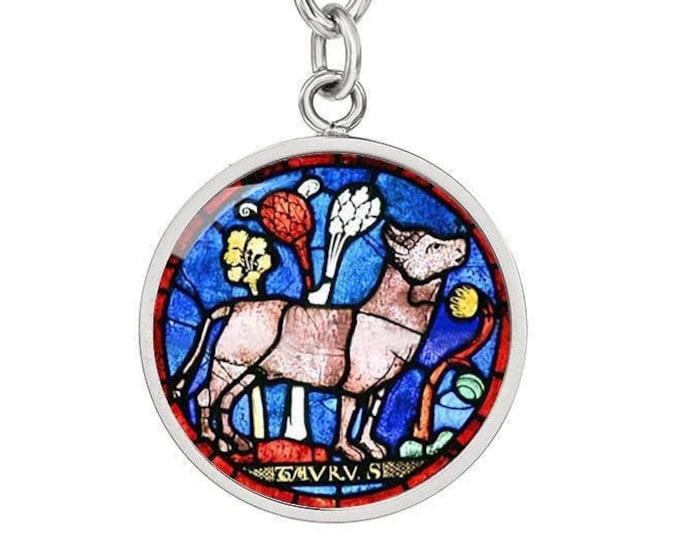 Taurus Keychain, Zodiac Sign Key Chain, Gift for Birthday Present ...