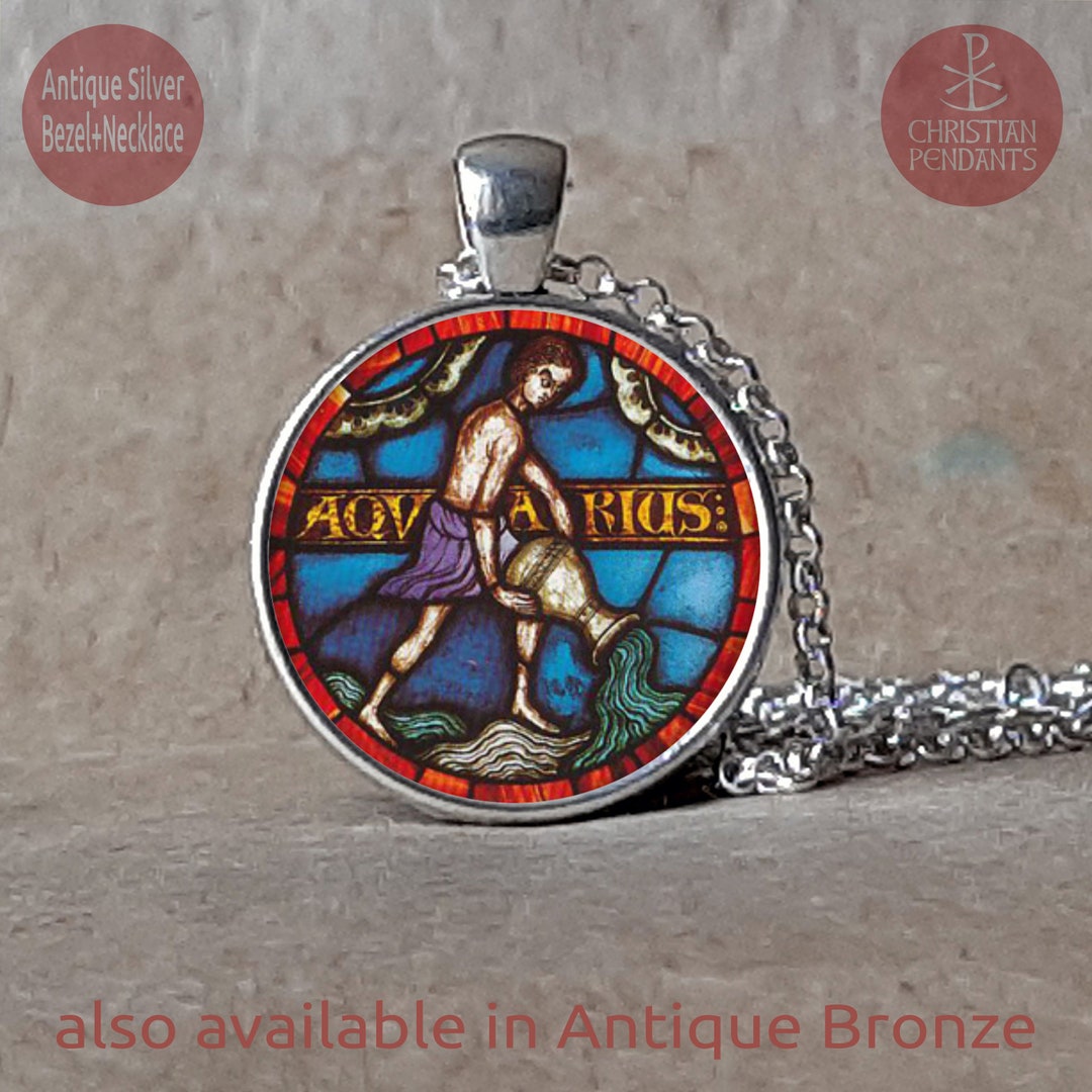 Aquarius Necklace, Aquarius Keychain, Aquarius Birthday Gift, Aquarius ...