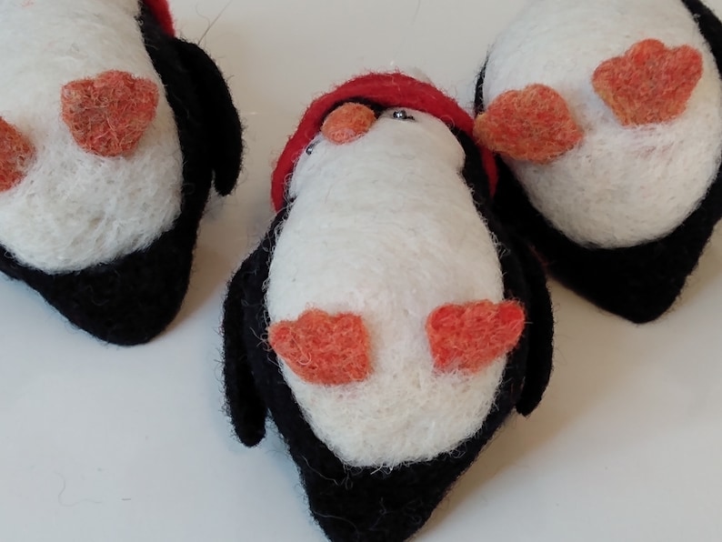Felted Penguin Christmas Ornament - Etsy
