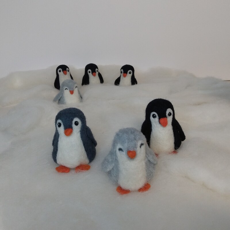 Needle Felt Penguin - Etsy