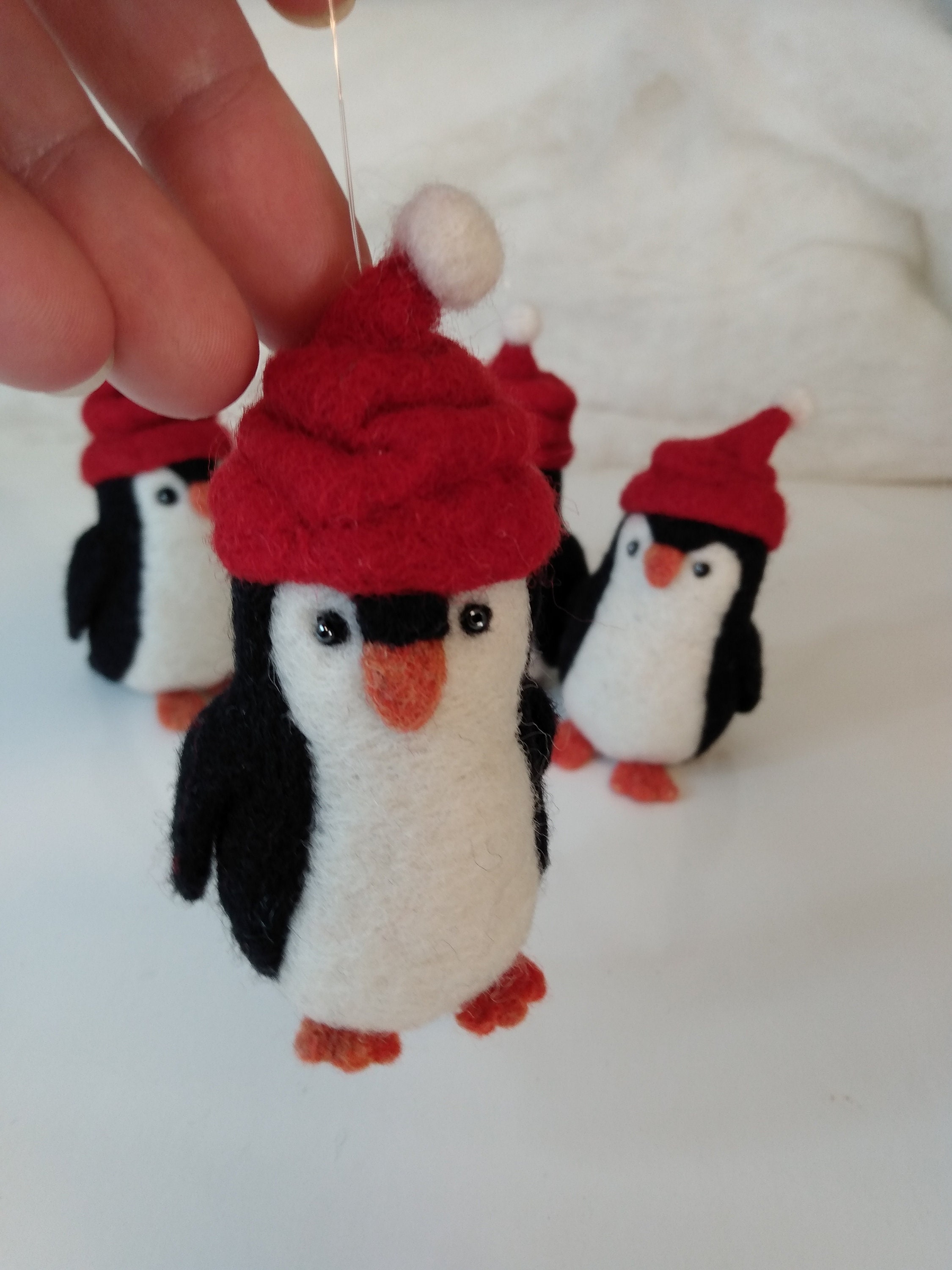 Felted Penguin Christmas Ornament - Etsy