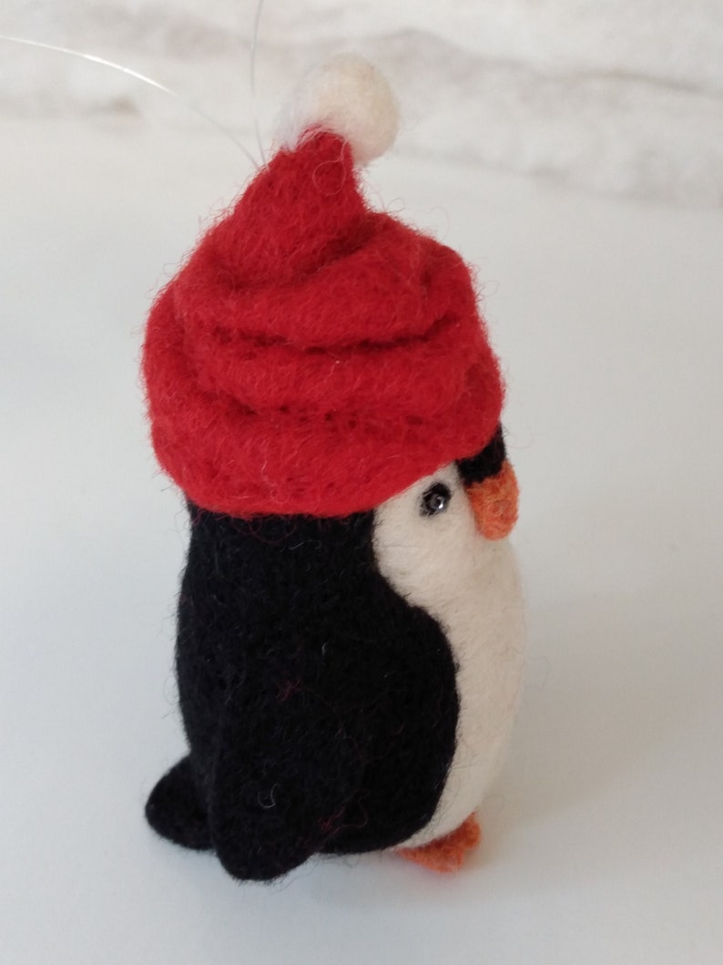 Felted Penguin Christmas Ornament - Etsy
