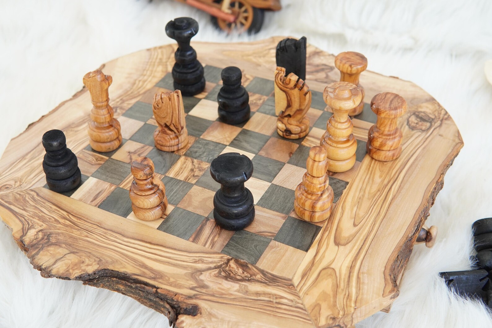Hand Carved Olive Wood Chess Set, A Great Gift for Any Chess Lover A ...
