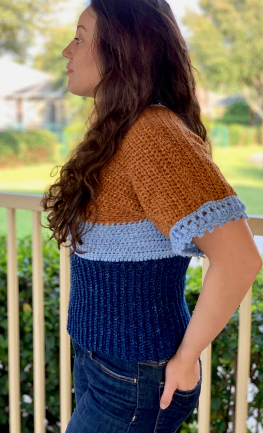 Crochet Pattern// Crochet T-top//color Block Top//fall | Etsy