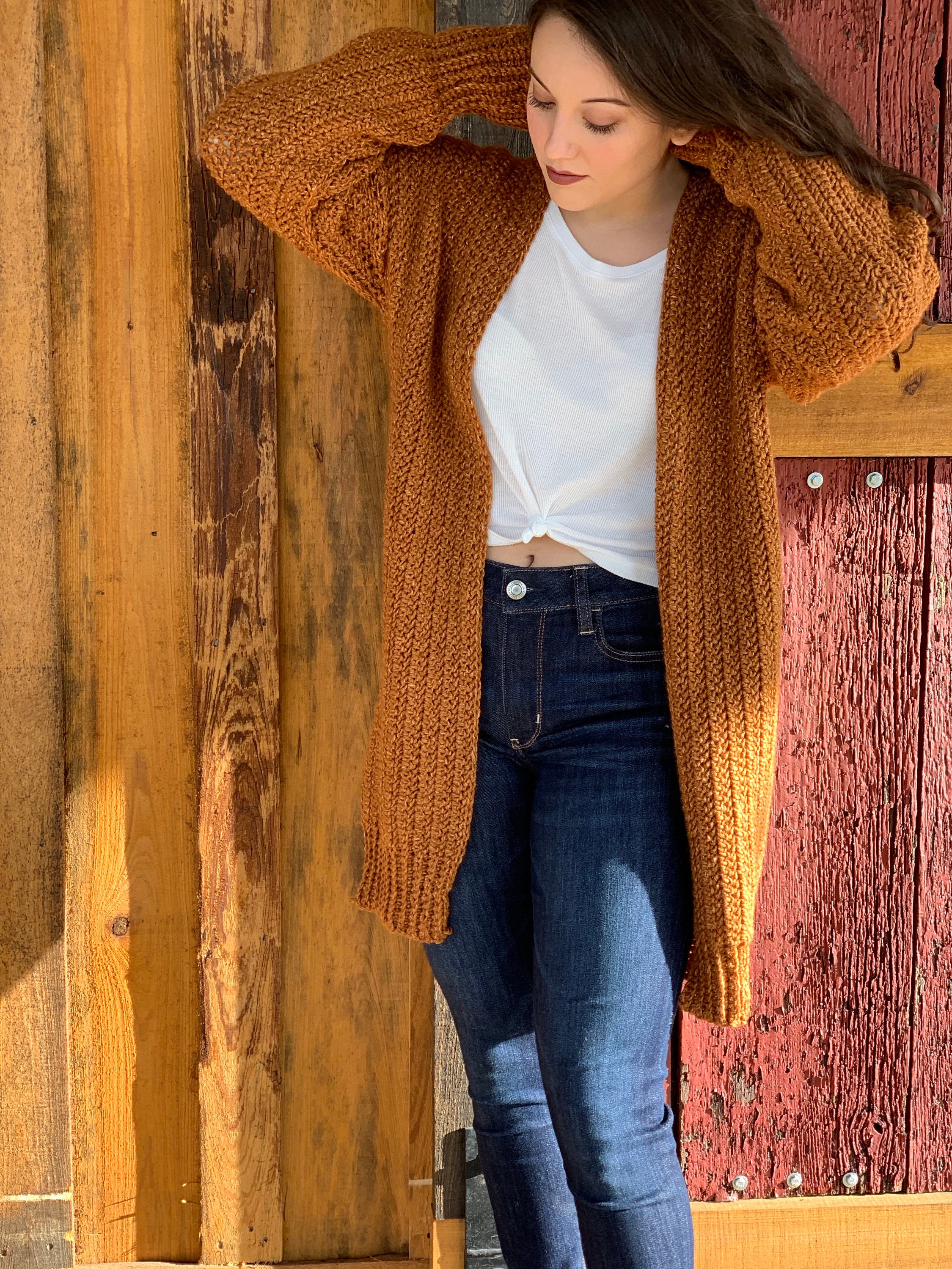 Crochet Pattern Oversized Cardigan Extra Long Maxi Style Etsy Uk