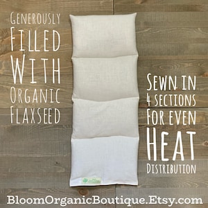 Flaxseed Heat Sack Organic Unscented or Organically Scented Heating Pad ...