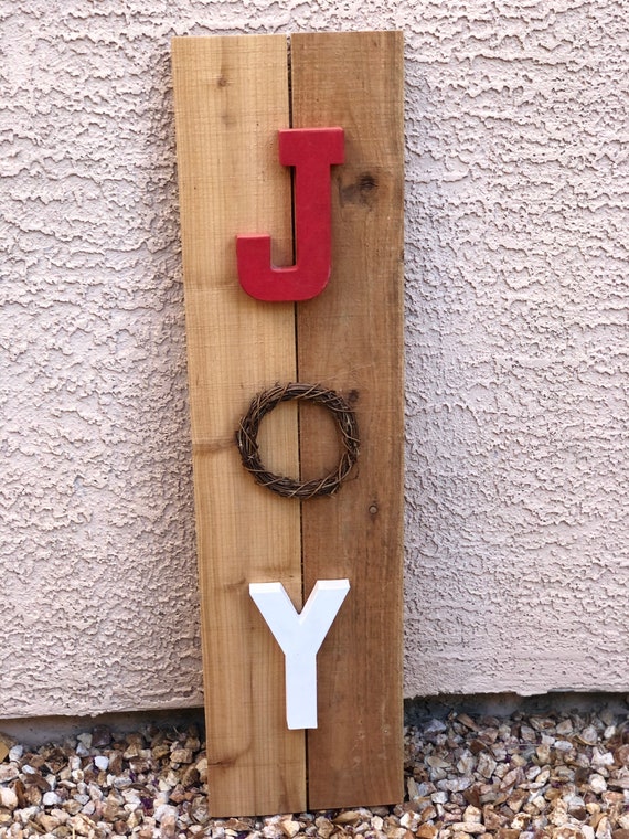 Joy Pallet Sign Wooden Outdoor JOY Sign With Outdoor Paint Garden