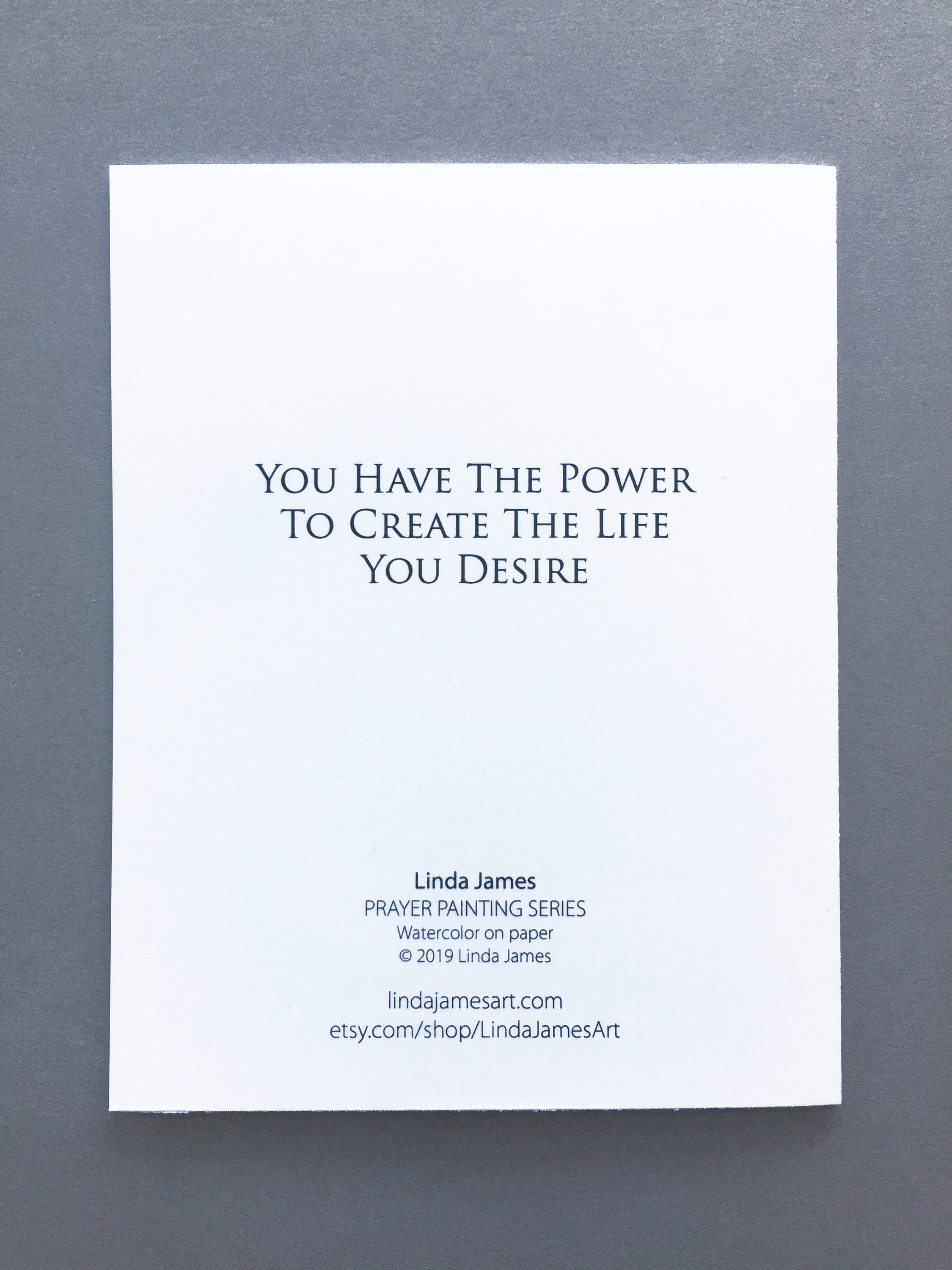 You Have the Power to Create the Life You Desire - Blank Greeting Card ...