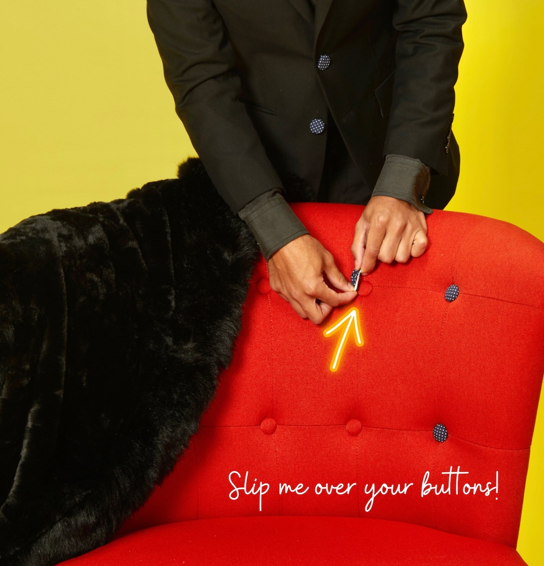 Furniture Button Covers | Elastic Stretch Design | Tufted Button Covers ...