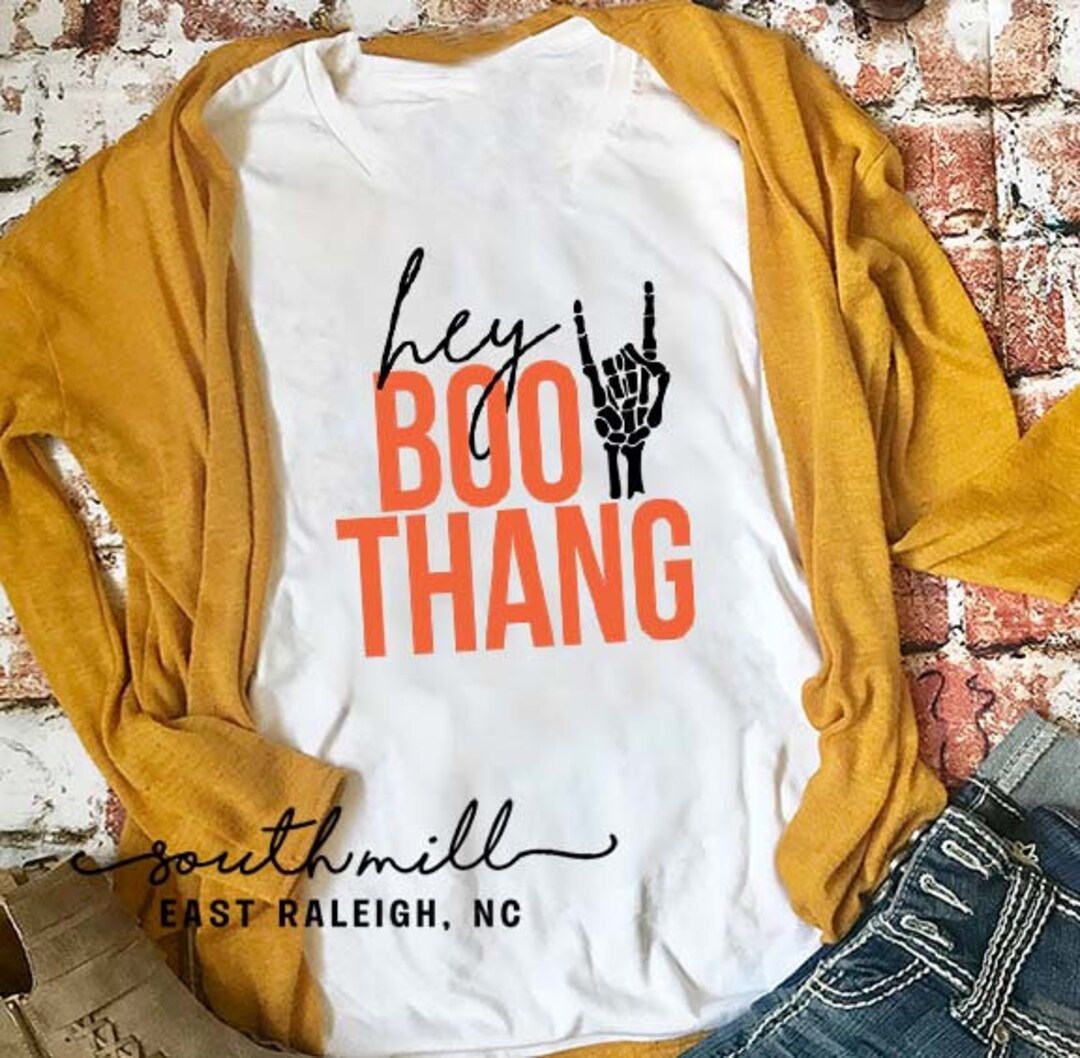 Hey Boo Thang SVG, Cute Halloween SVG, Trendy Halloween SVG, Digital ...