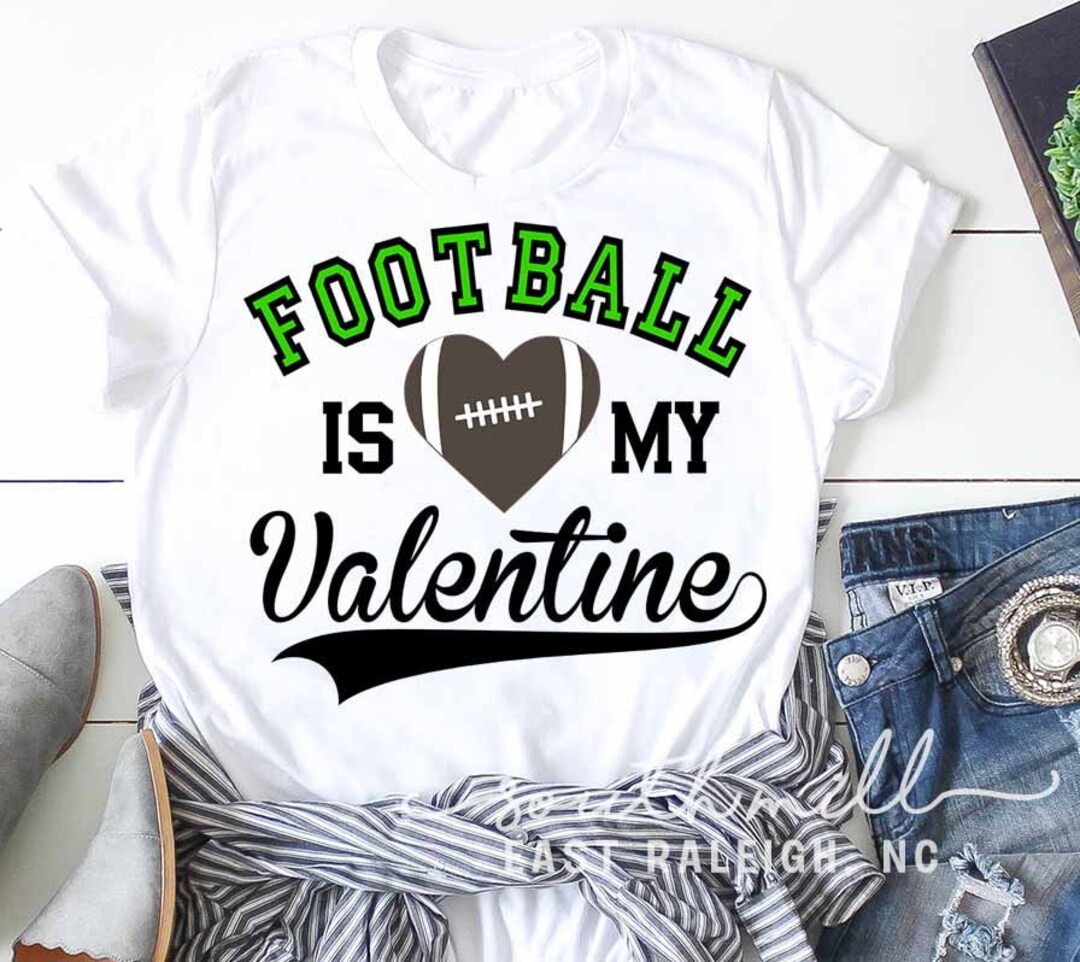 Football Heart Svg, Football is My Valentine Svg, Sublimation Transfer ...