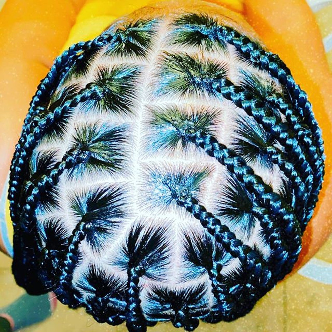 34 Inch Knotless Box Braided Wigs 13x6 HD Lace Frontal Braids Wigs With ...