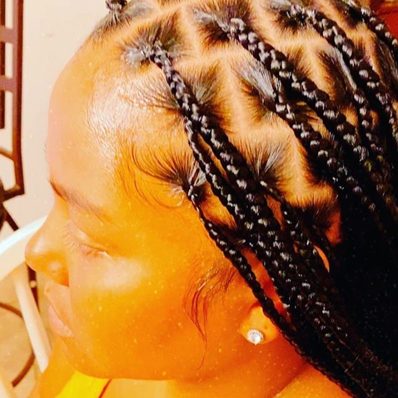 34 Inch Knotless Box Braided Wigs 13x6 HD Lace Frontal Braids Wigs With ...