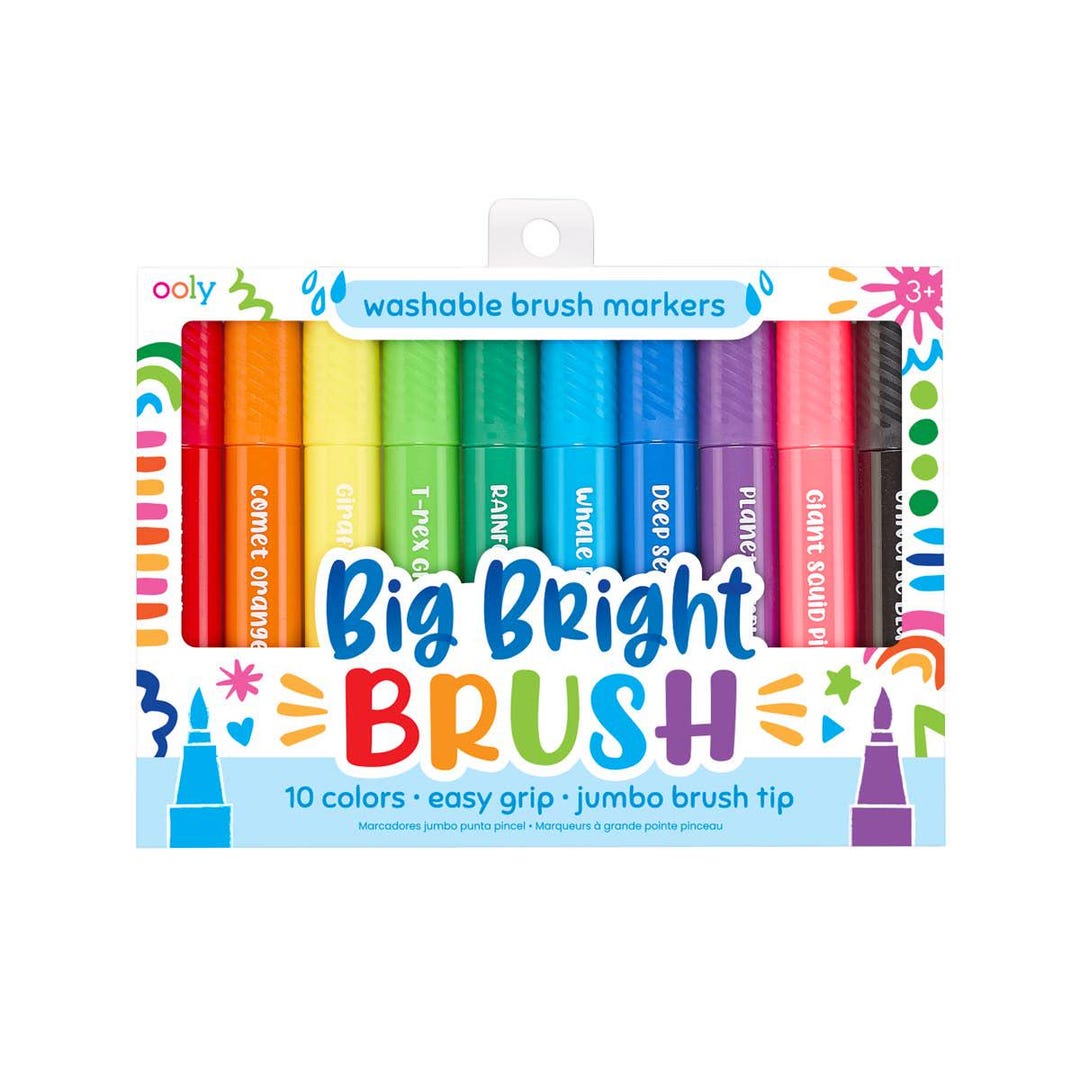 Big Bright Brush Markers Set of 10 - Etsy
