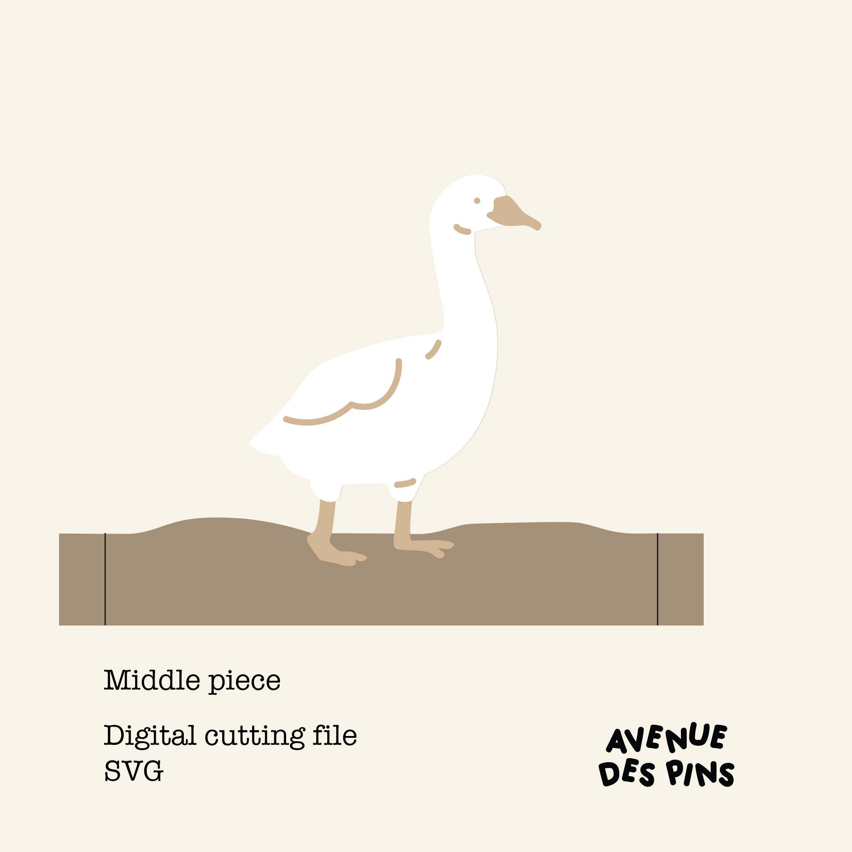 Spring Snow Goose Pop up Card | Pop up Card SVG | 3D Papercut SVG Card ...