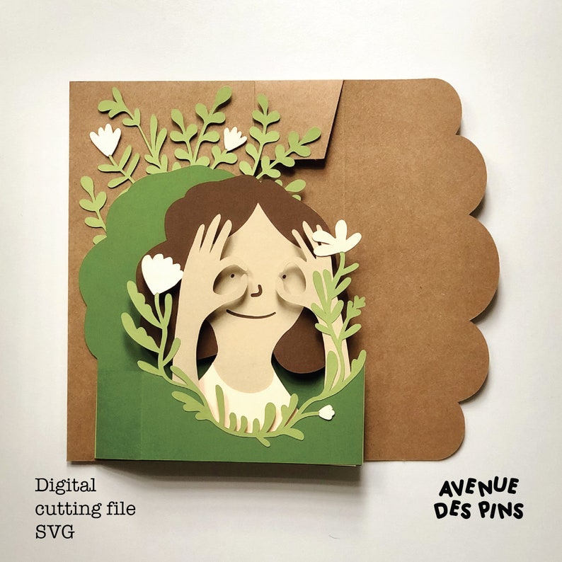 Spring Pop up Card Pop up Card SVG 3D Papercut SVG Card Cut File Cricut ...