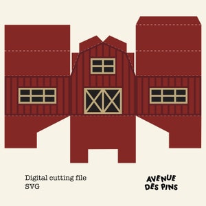 Barn Box Template | 3D Barn SVG Box Cut File | Cricut DIY - Etsy