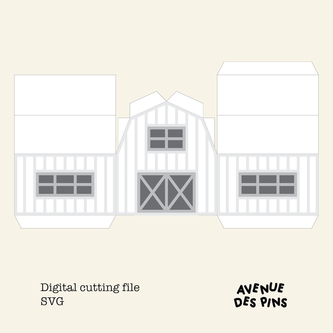 Barn Box Template | 3D Barn SVG Box Cut File | Cricut DIY - Etsy