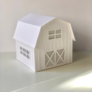 Barn Box Template | 3D Barn SVG Box Cut File | Cricut DIY - Etsy