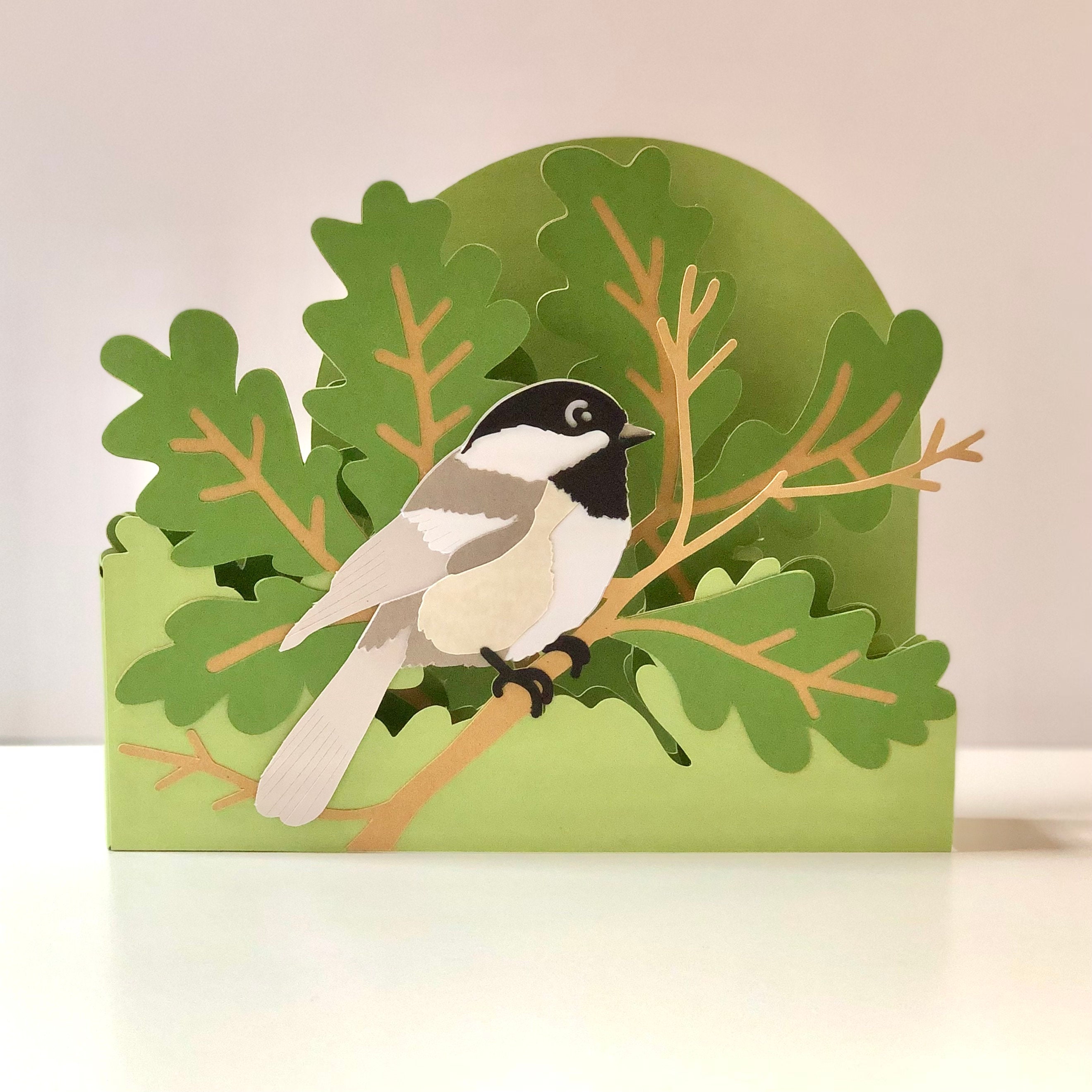 Summer Bird Pop up Card Bird Pop up Card SVG 3D Papercut SVG Card Cut ...