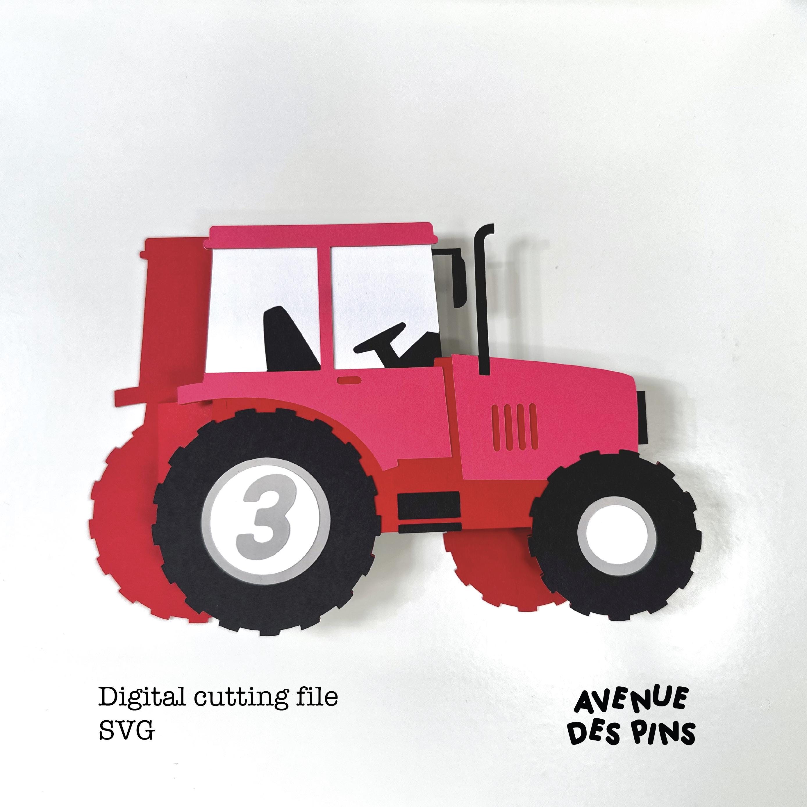 3D Tractor Pop-up Card SVG File for Cricut and Silhouette – Farm ...