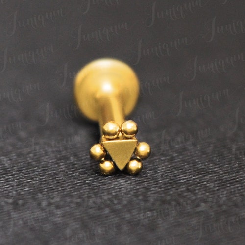 Tragus Stud Flat Back. Conch Earring. Labret Jewelry. Forward - Etsy