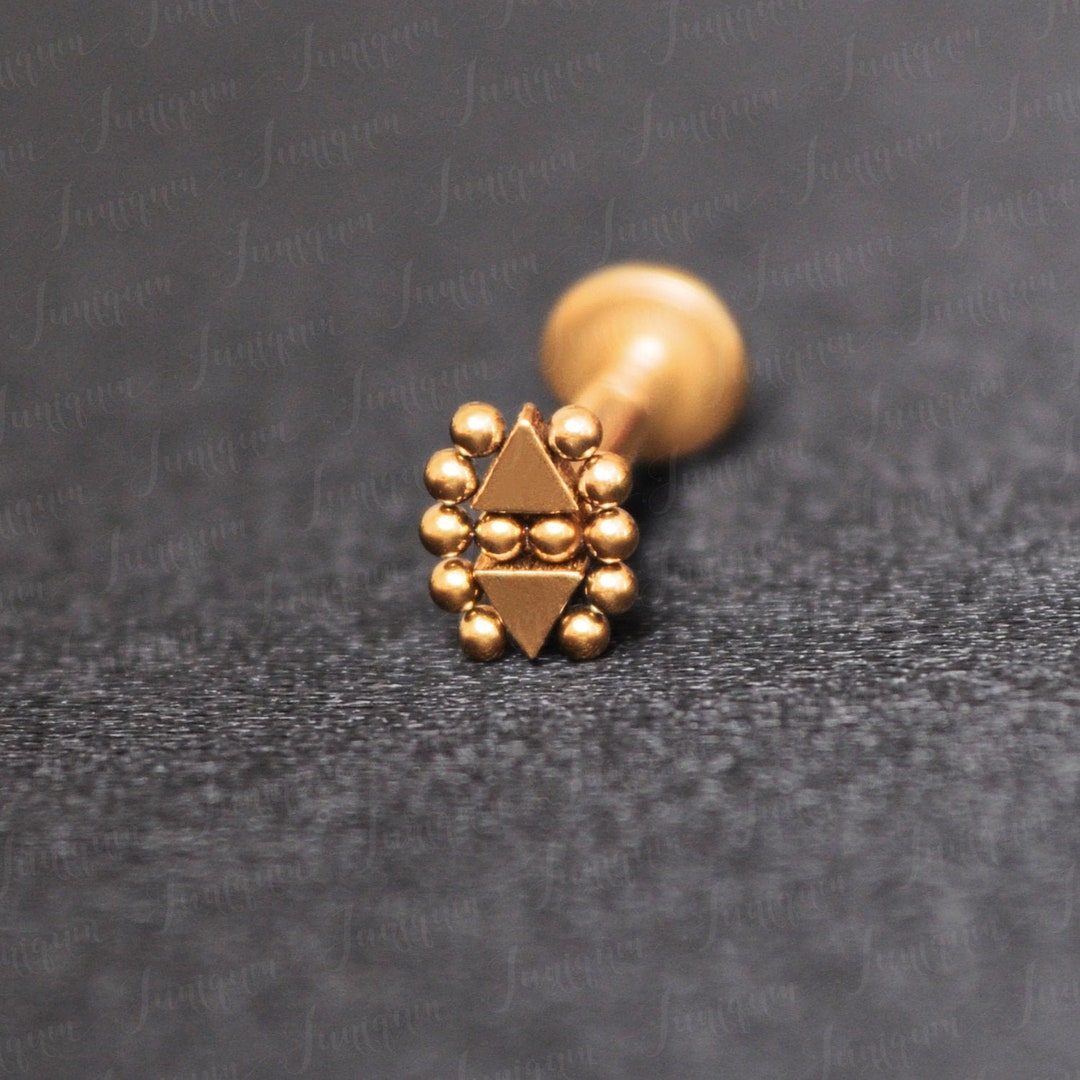 Surgical Steel Lip Piercing. Monroe Stud. Labret Piercing. Flat Back ...