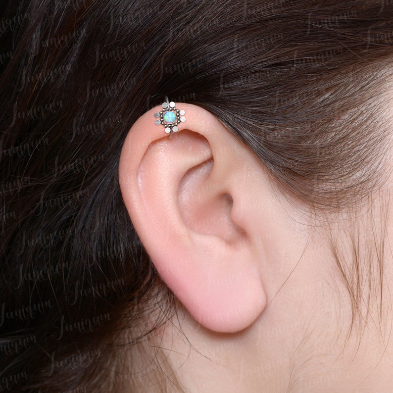 Cartilage Earring. Rook Piercing Hoop. Tragus Earring. Forward - Etsy