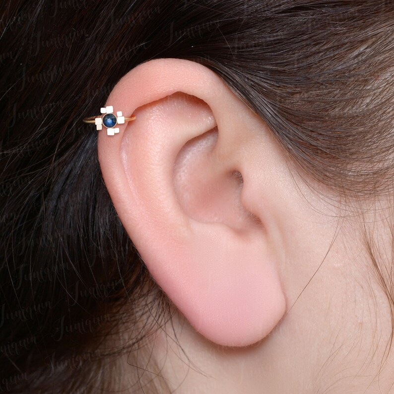 Forward Helix Piercing. Tragus Earring Gold. Rook Hoop. - Etsy