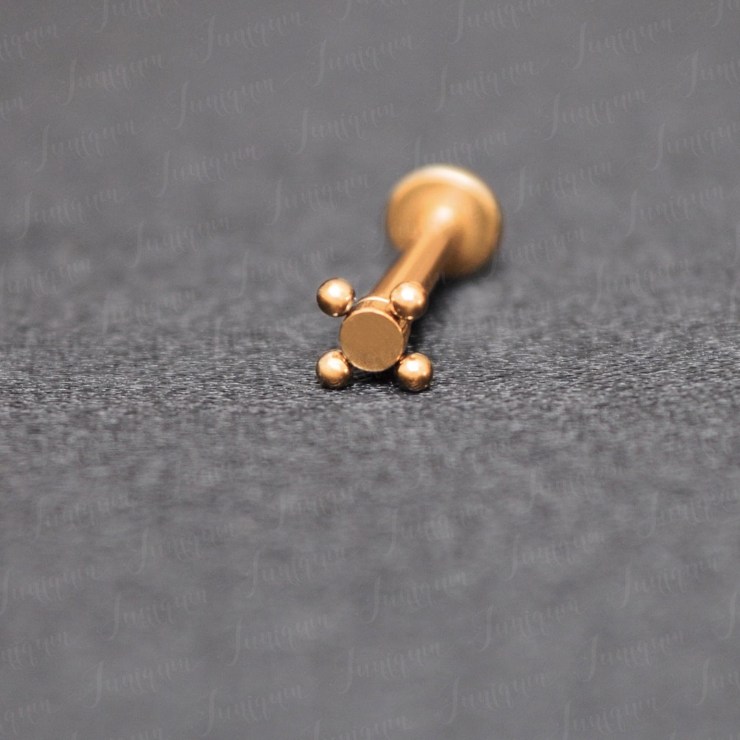 Tragus Stud Flat Back. Conch Earring. Labret Jewelry. Forward Helix ...