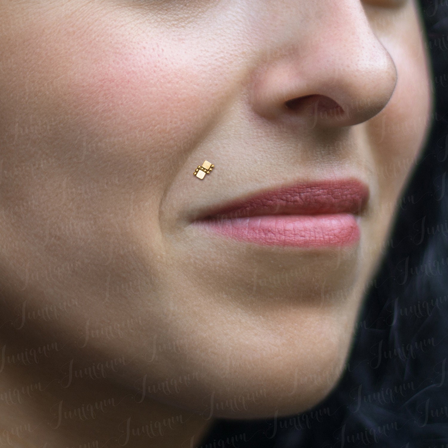 Surgical Steel Lip Piercing. Monroe Stud. Labret Piercing. Flat Back ...