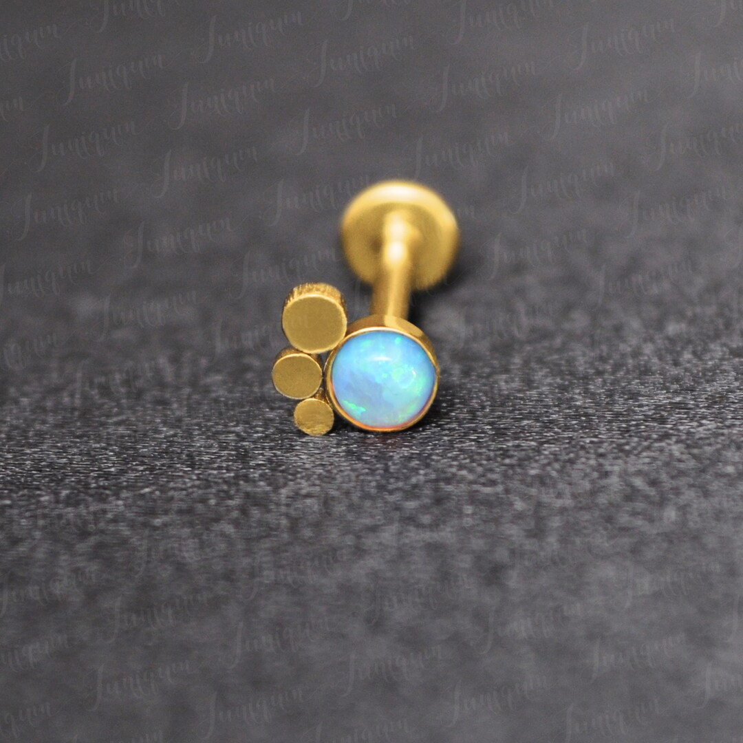 Tragus Stud Flat Back. Conch Earring. Labret Jewelry. Forward Helix ...