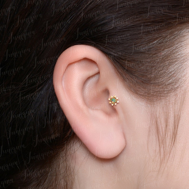 Surgical Steel Cartilage Piercing. Flat Back Helix Earrings. | Etsy