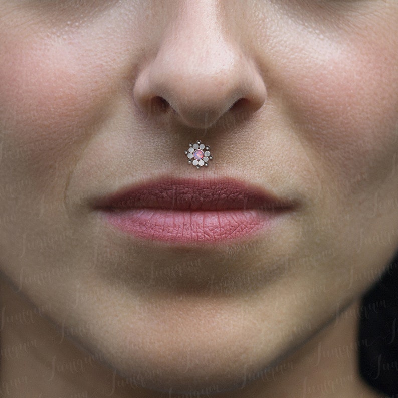 Lip Piercing Stud. Philtrum Jewelry. Surgical Steel Labret Stud. Medusa ...