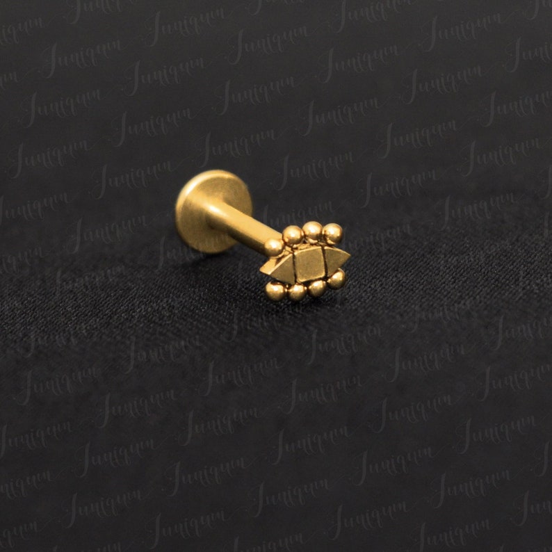 Tragus Stud Flat Back. Conch Earring. Labret Jewelry. Forward - Etsy