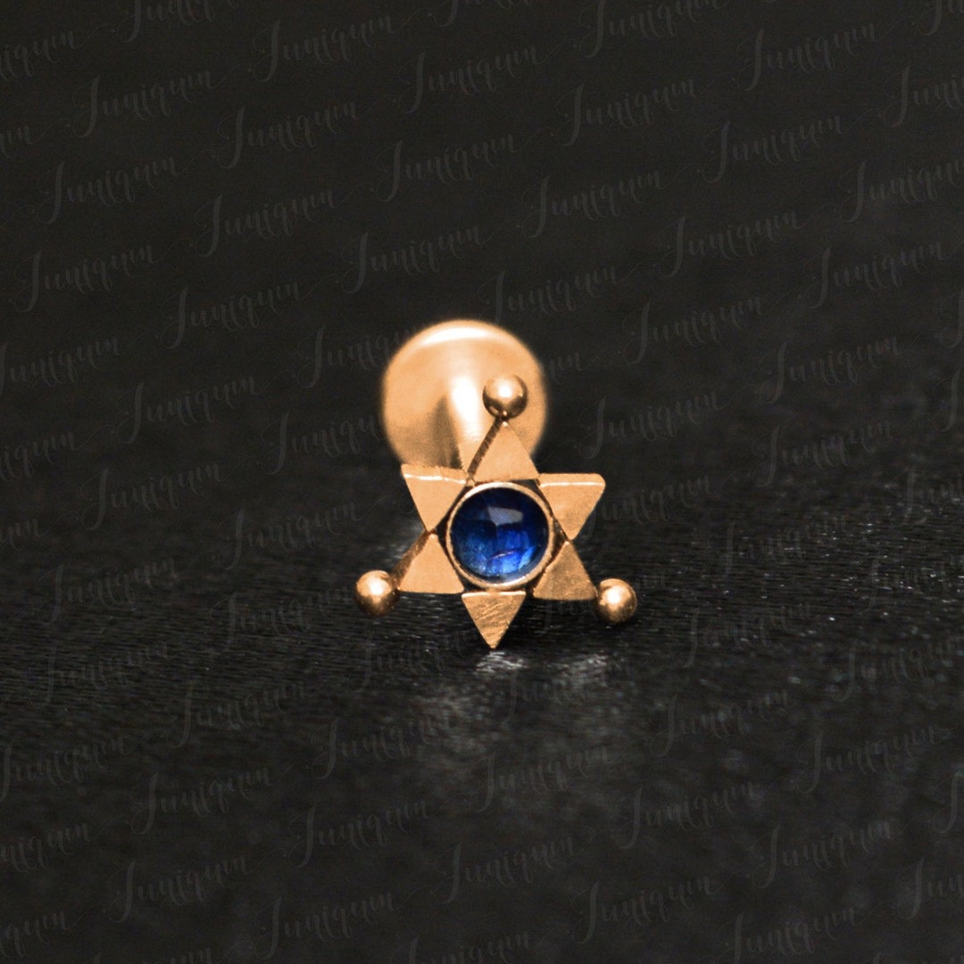 Tragus Stud Flat Back. Conch Earring. Labret Jewelry. Forward Helix ...