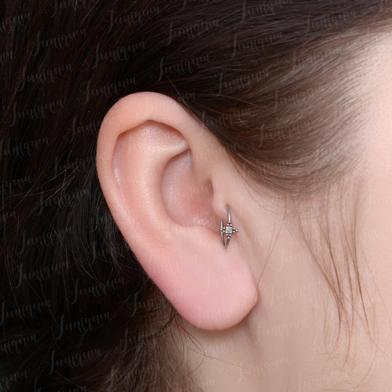 Tragus earring hoop. Rook earring. Conch earring. Forward | Etsy