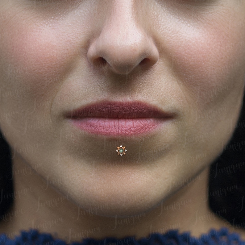 Medusa Lip Ring. Monroe Piercing Jewelry. Labret Jewelry. Lip Labret ...