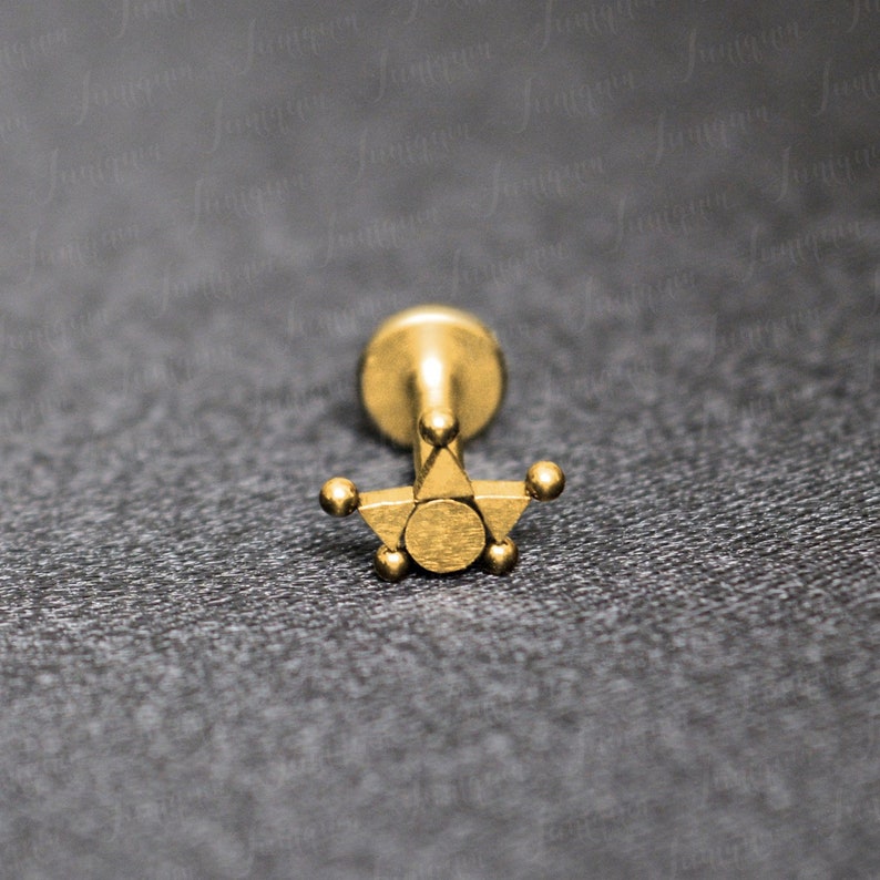 Surgical Steel Cartilage Stud Earring. Flat Back Helix | Etsy