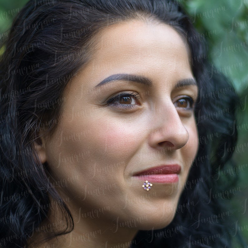 Lip Jewelry. Medusa Lip Piercing. Monroe Gold Piercing. Labret - Etsy