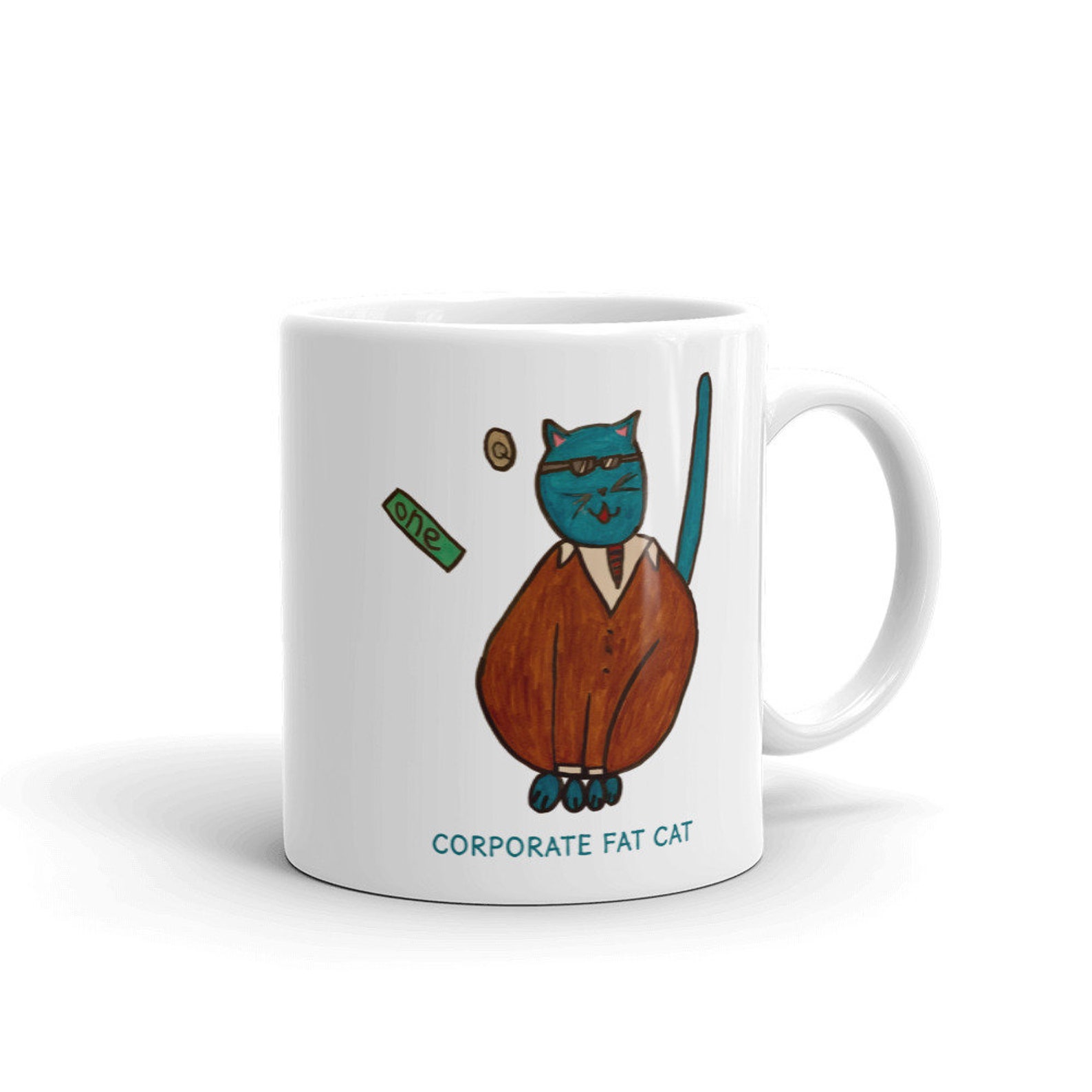 Corporate Fat Cat Mug | Etsy