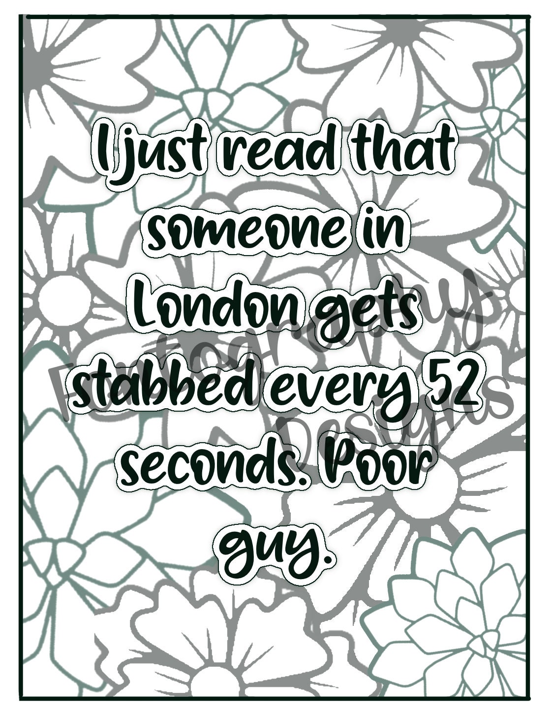 Adulting Humor Coloring Pages 4 (set of 5) - Etsy