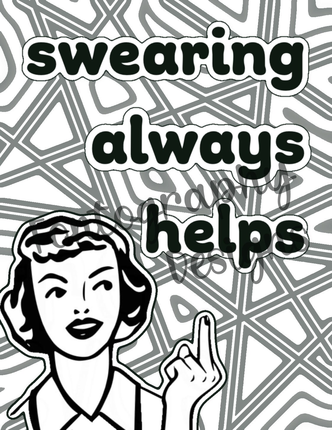 Adulting Humor Coloring Pages 4 (set of 5) - Etsy