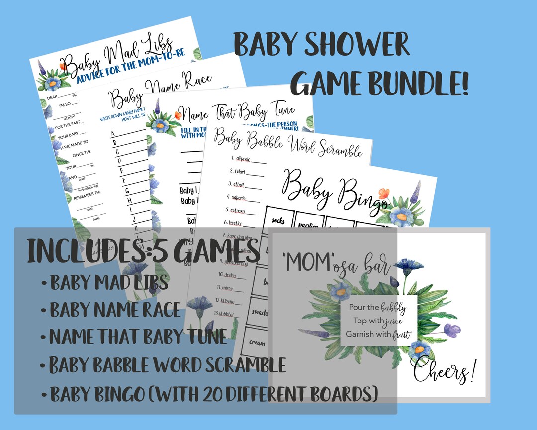 Baby Shower Game Bundle - Etsy