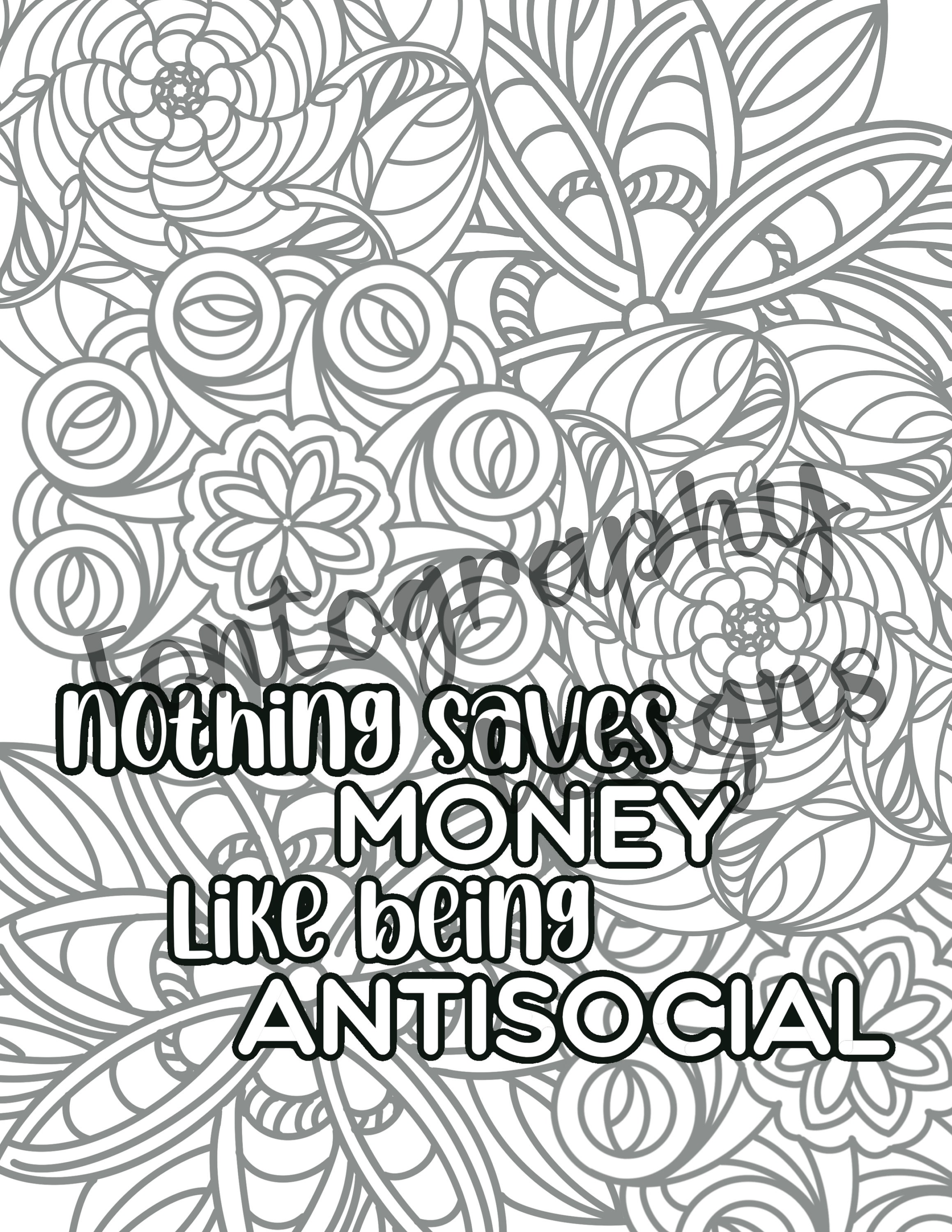 Adult Humor Coloring Page set of 5 - Etsy